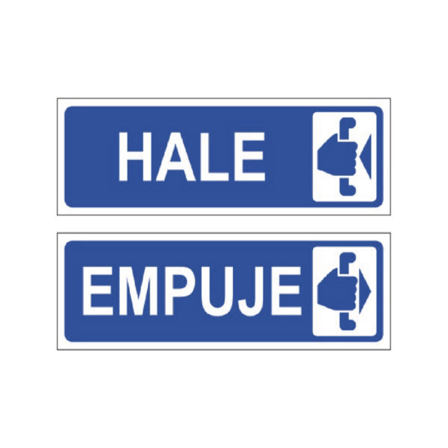 Señaletica | Hale – Empuje - V&S Digital | Avisos en Acrílico